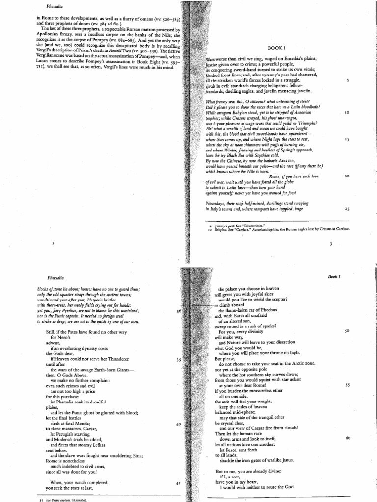 Lucan Pharsalia | PDF