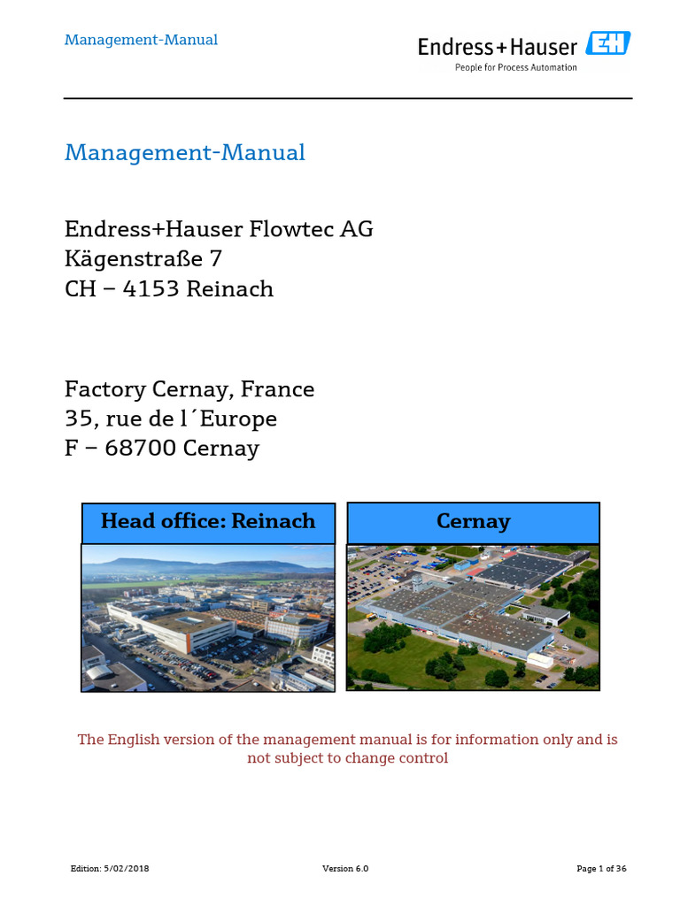 Management-Handbuch Reinach Cernay V6 en 201800502 | PDF | Safety ...
