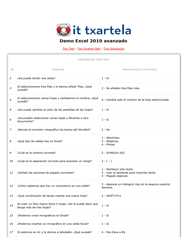 Solución de La Demo Excel 2010 Avanzado | PDF | Microsoft Excel | Hoja de cálculo
