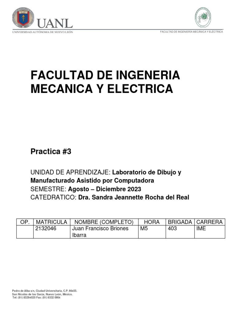 Practica #3 - LAB DXMP - 2132046 - IME | PDF | Ciencias fisicas