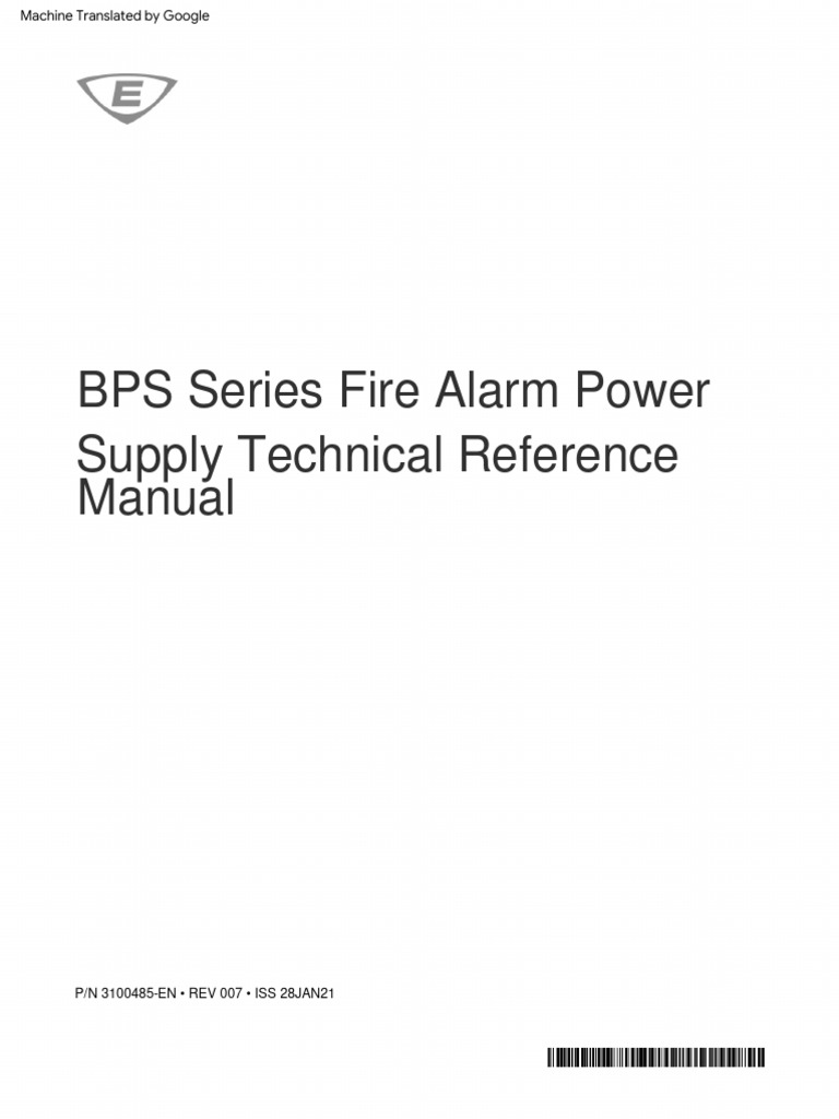 Bps Series Fire Alarm Power Supply | PDF | Power Supply | Damages