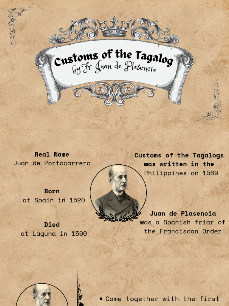 Customs of The Tagalogs by Fr. Juan de Plasencia | PDF