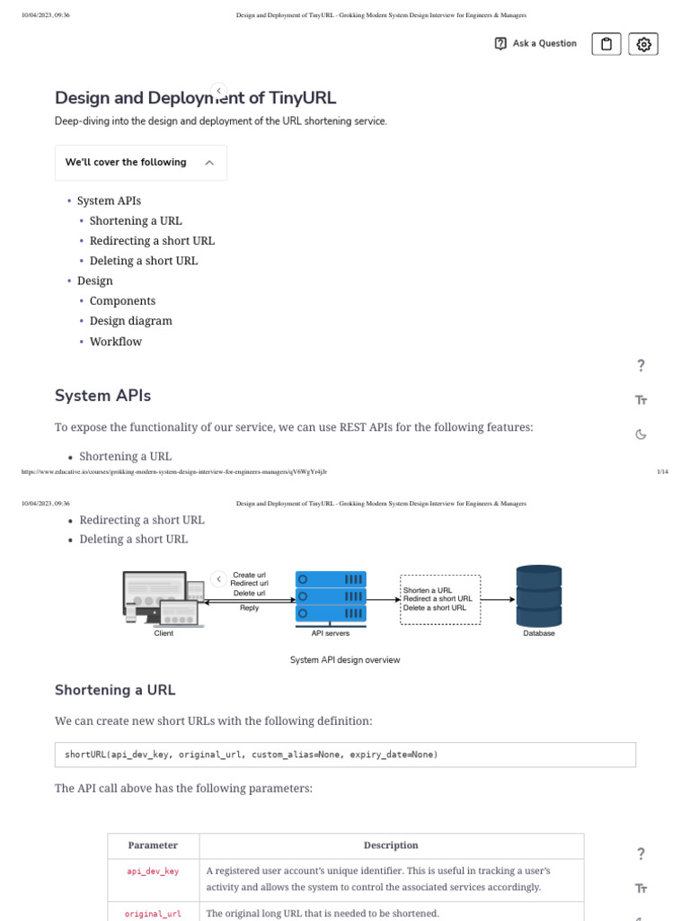 Design and Deployment of TinyURL | PDF | Load Balancing (Computing) | Cache (Computing)