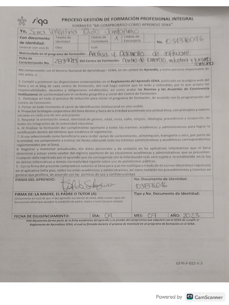 Formato de Compromiso | PDF