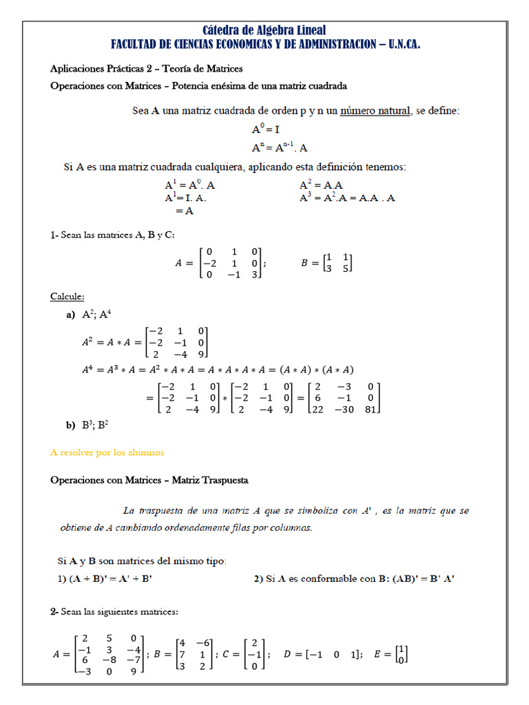 Act 2 - Matriz Trasp y Asimétr - 2C 2021 - Sol | PDF | Matriz ...