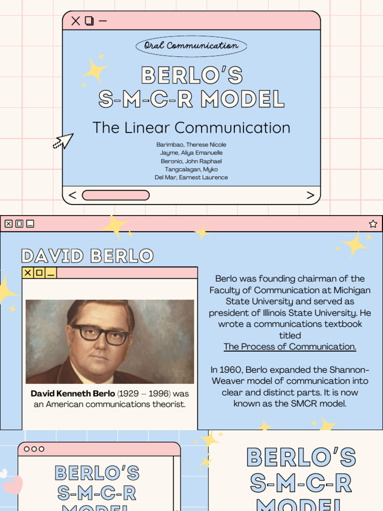 Oral Com - Berlo's Model | PDF | Communication | Human Communication