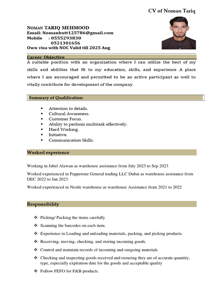 Noman Tariq | PDF | Warehouse | Computing