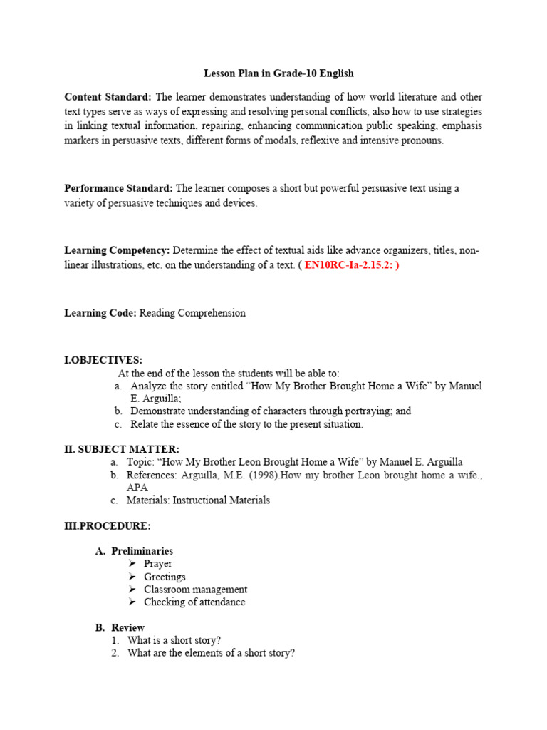 Elective 2 Sir Jayson | PDF | Lesson Plan | Cognitive Science