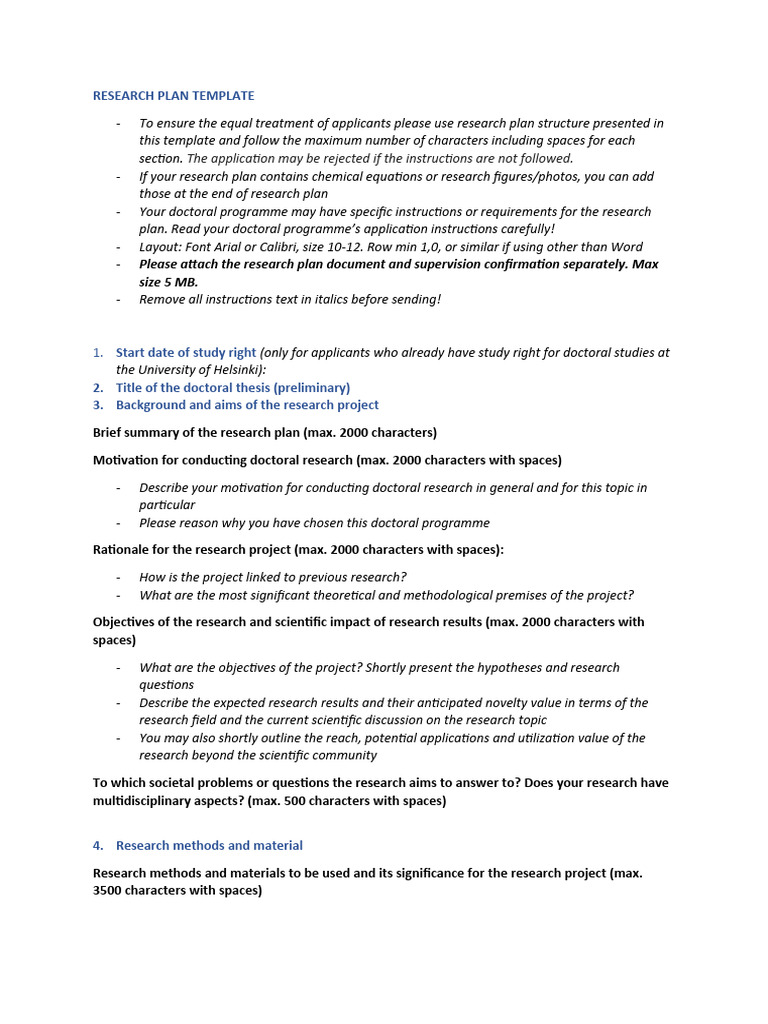 Research Plan - Template - Final - FoodHealth | PDF | Animal Testing ...