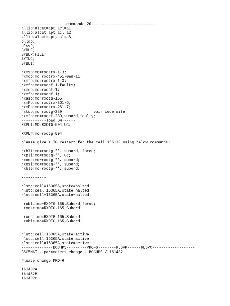 Command 2G 3G 4G 18052022 | PDF | Computer Networking | Mobile Technology