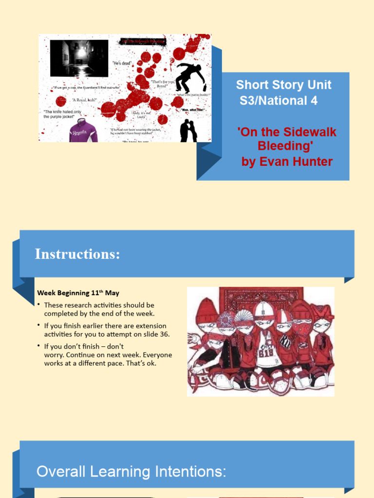 Understanding "On the Sidewalk Bleeding" | PDF