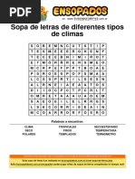 Sopa de Letras de Desastres Naturales - 20 | PDF