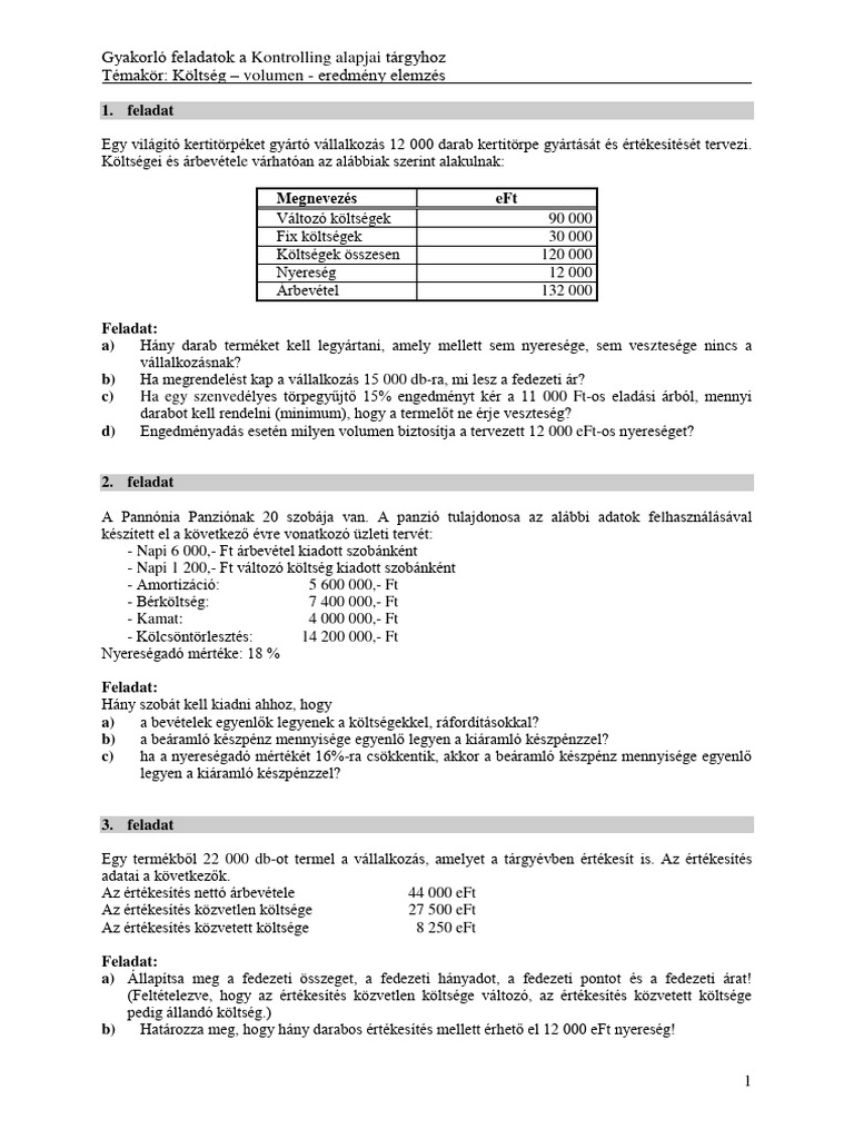 Gyakorlo Feladatok | PDF