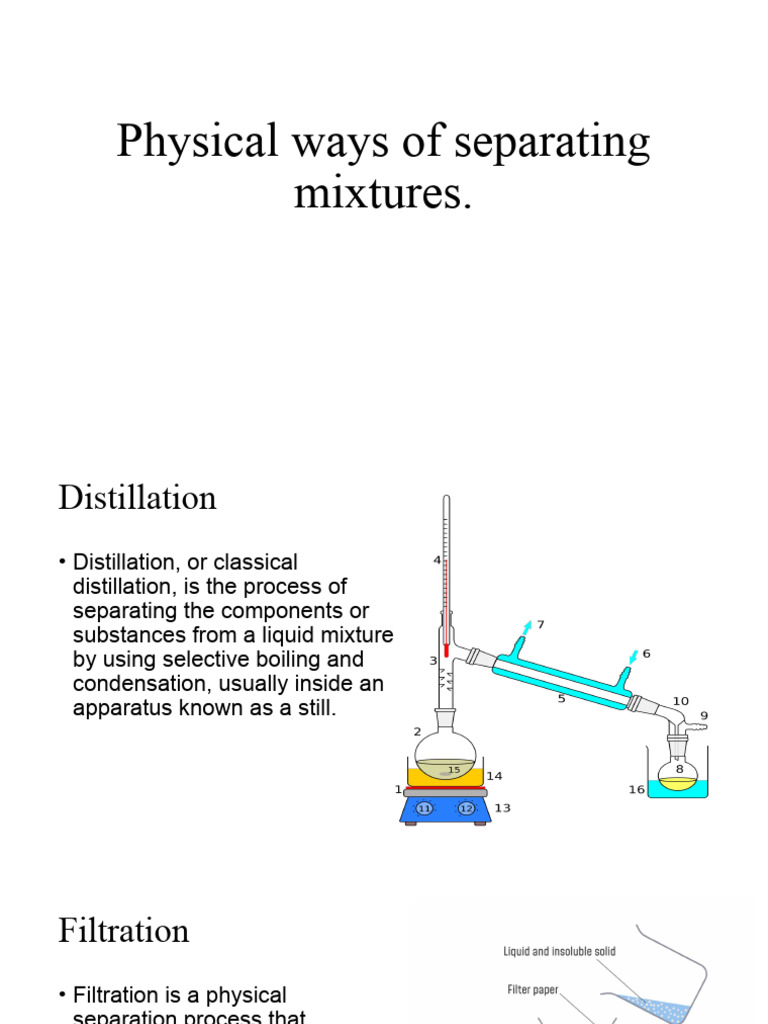 Physical Ways of Separating Mixtures | PDF