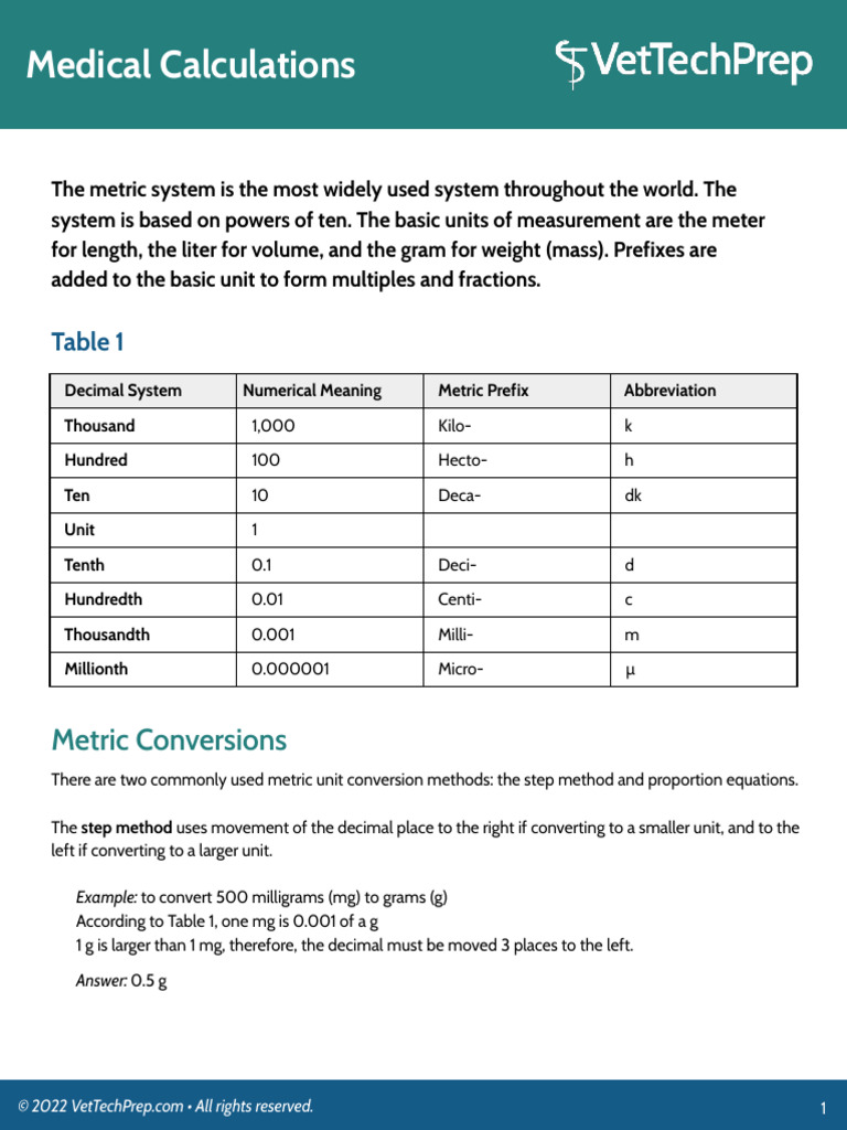 Dose Calculation | PDF | Dose (Biochemistry) | Chemistry
