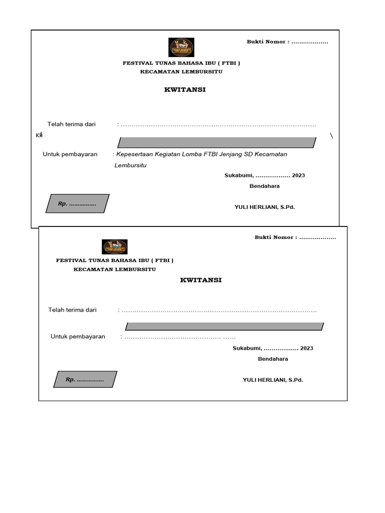 Kwitansi FTBI | PDF