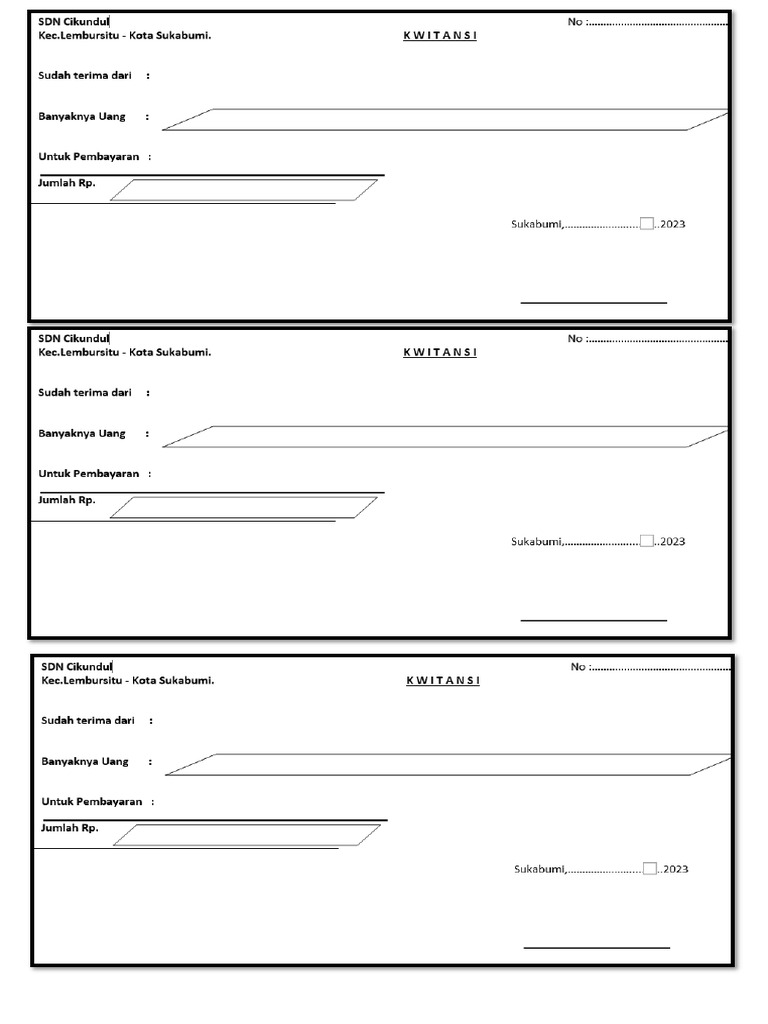 Kwitansi SDN Cikundul | PDF