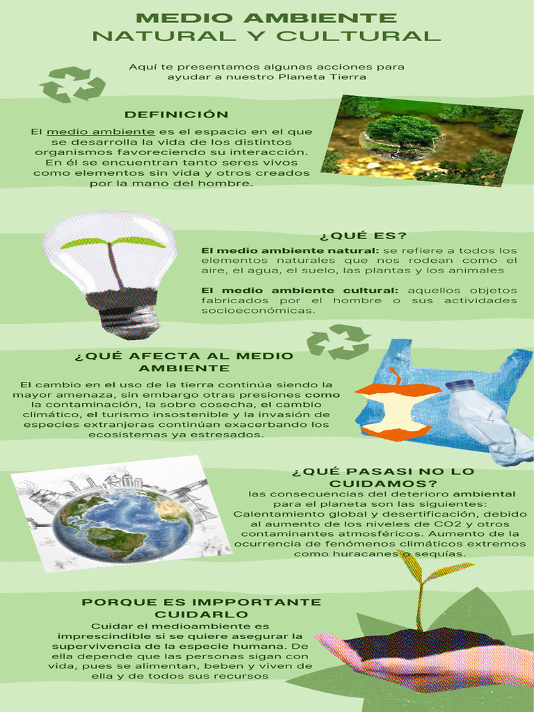 Infografía Medio Ambiente Natural y Cultural | PDF | Salud y bienestar