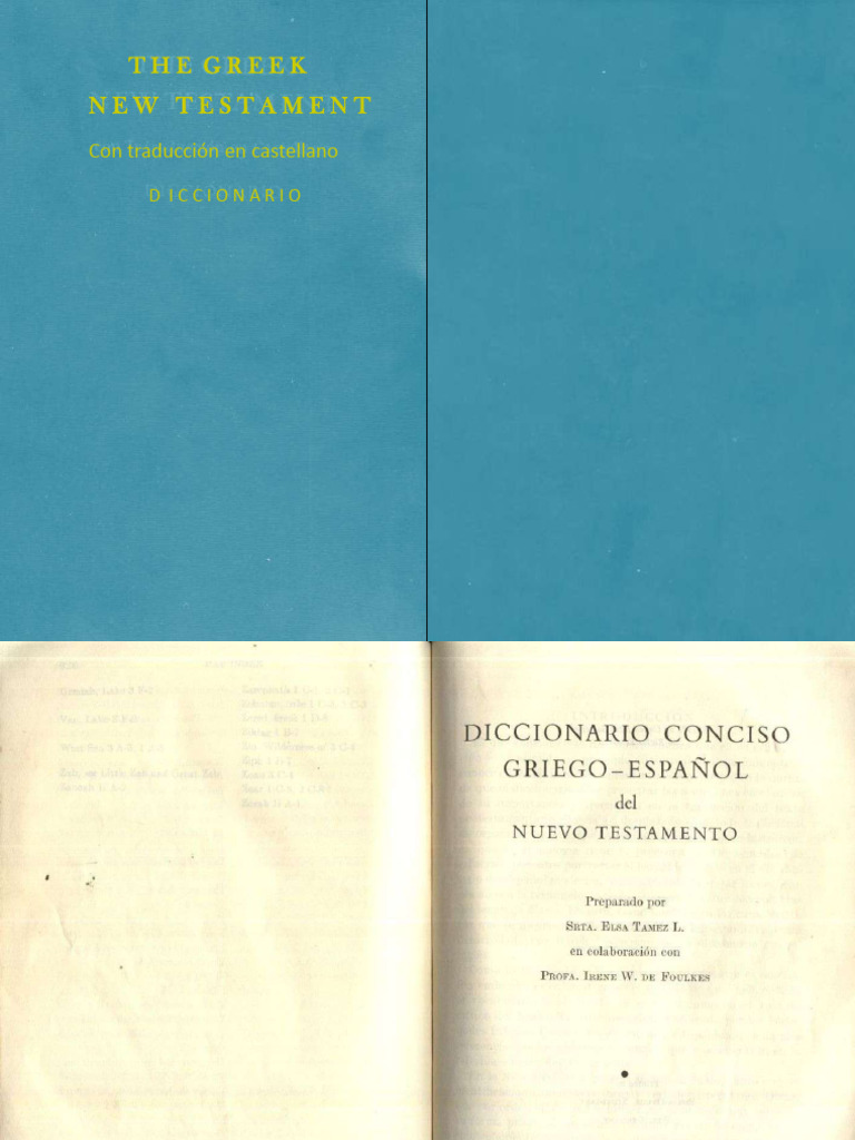 Tamez Elsa - Diccionario Conciso Griego Español Del Nuevo Testamento ...