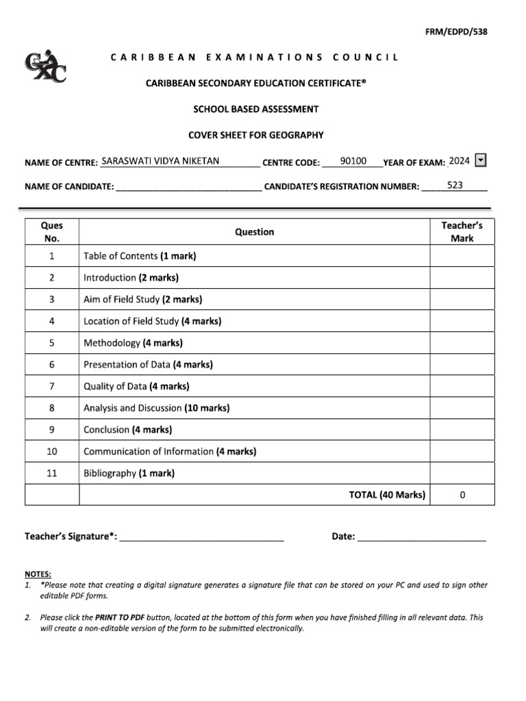 Geo Cover Sheet | PDF
