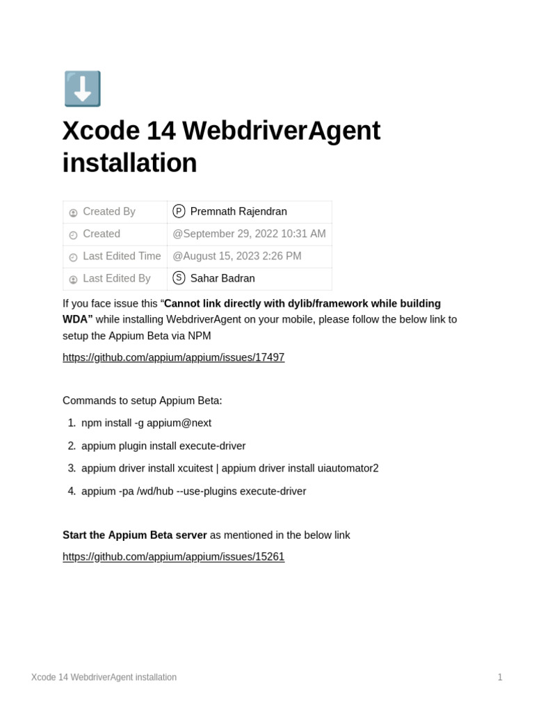 Xcode 14 WebdriverAgent Installation | PDF | Technology & Engineering