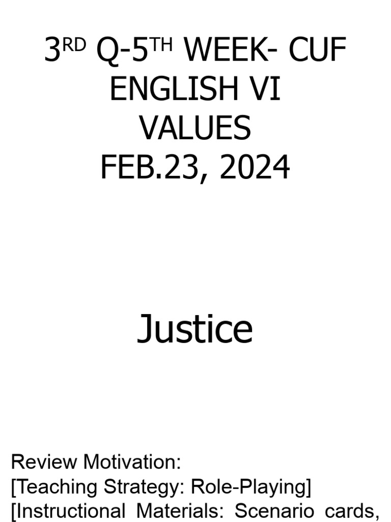 5TH Week Cuf Values | PDF | Community | Psychological Concepts