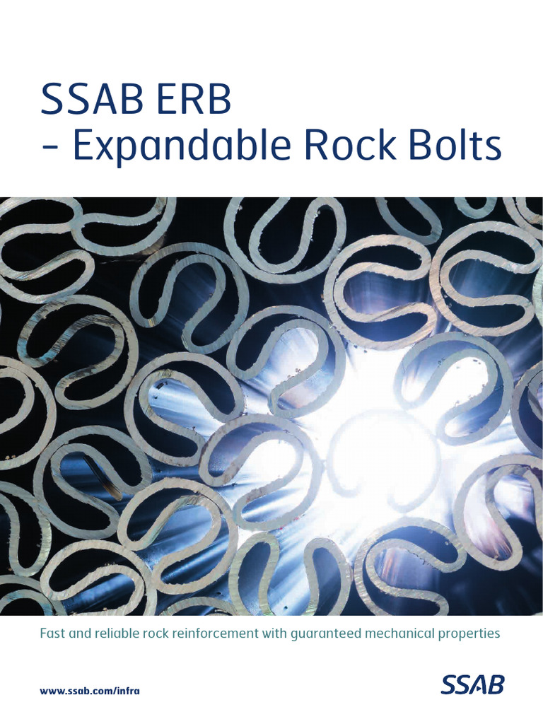 SSAB ERB Expandable Rock Bolts | PDF | Pipe (Fluid Conveyance) | Screw