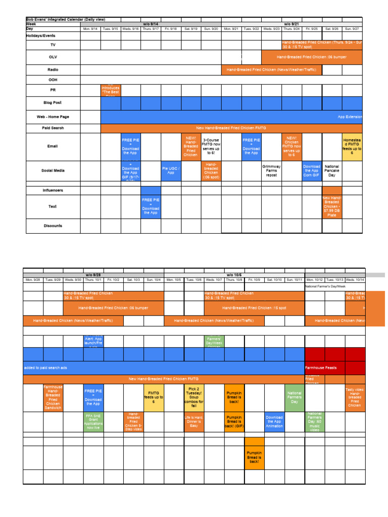 BE Integrated MarCom Calendar | PDF | Christmas | Cuisine