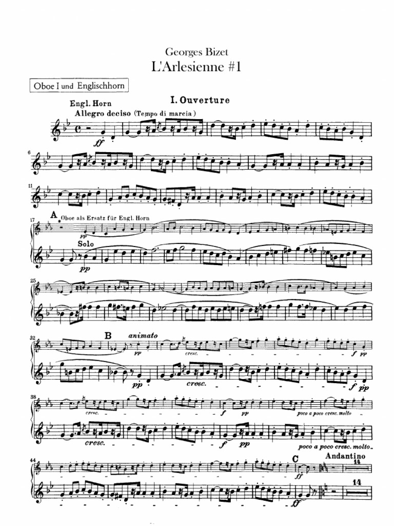 IMSLP50530 PMLP79801 Bizet ArlesienneSte1.02.Oboe | PDF
