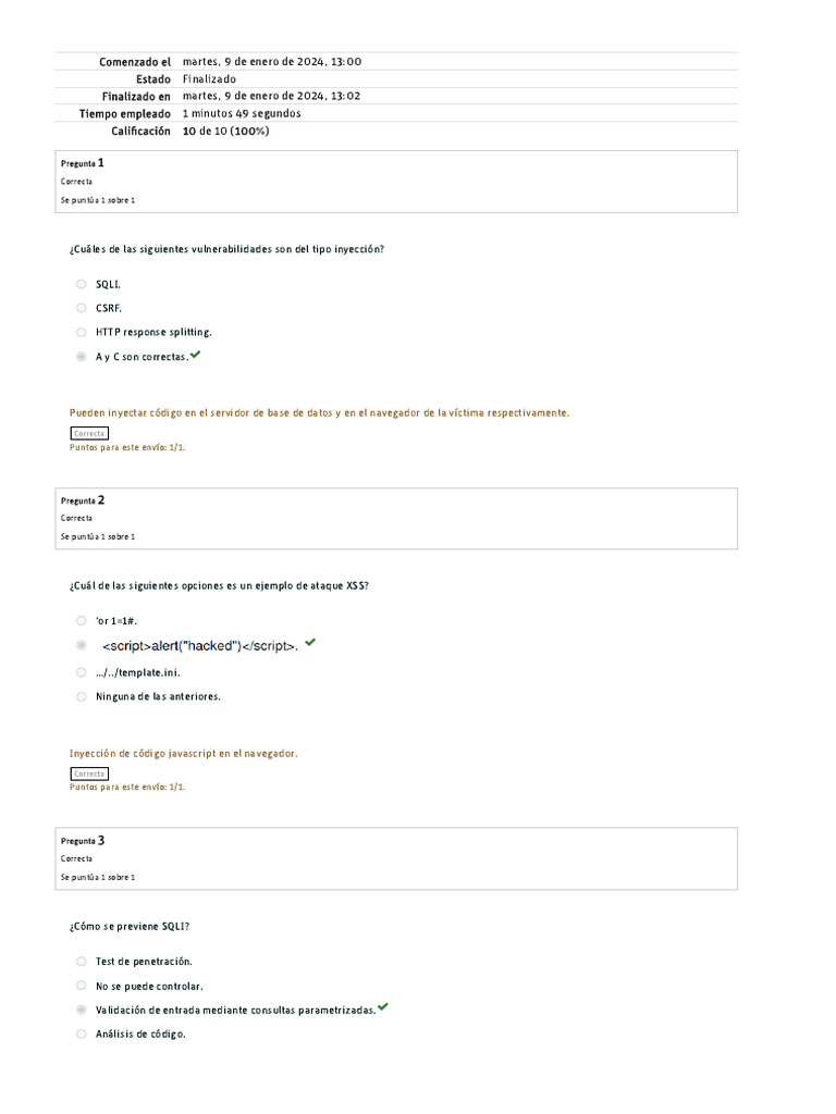 Test Tema 3. Vulnerabilidades en Aplicaciones Web - Revisión Del ...