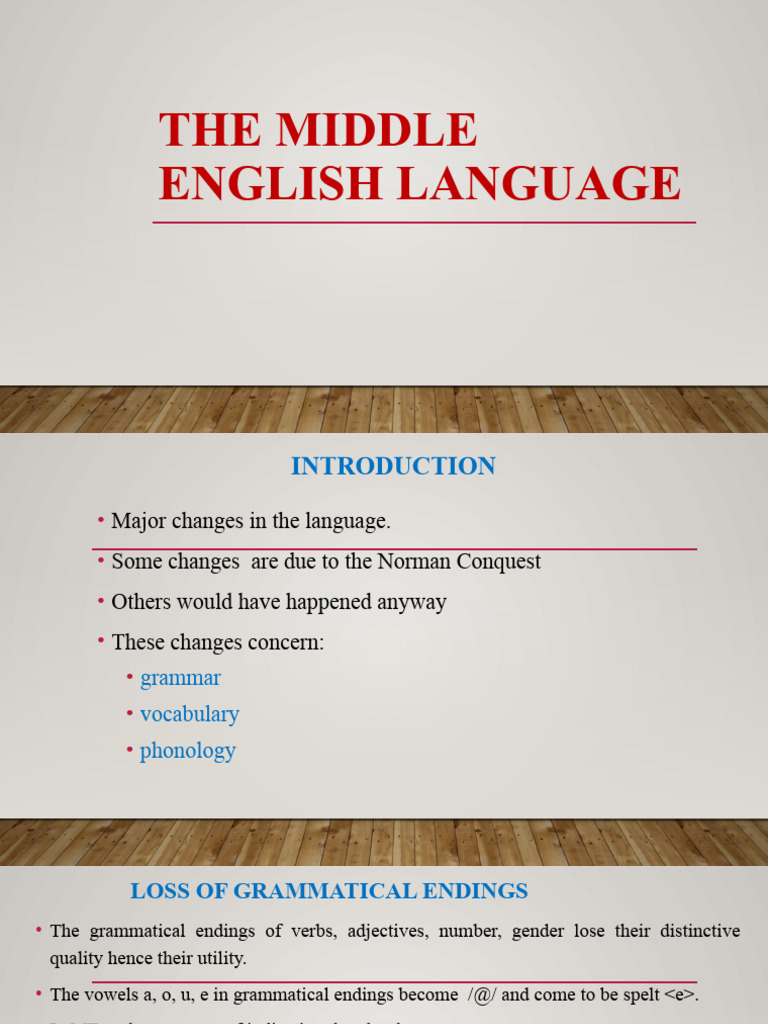 Changes in Middle English Grammar | PDF | English Language | Verb