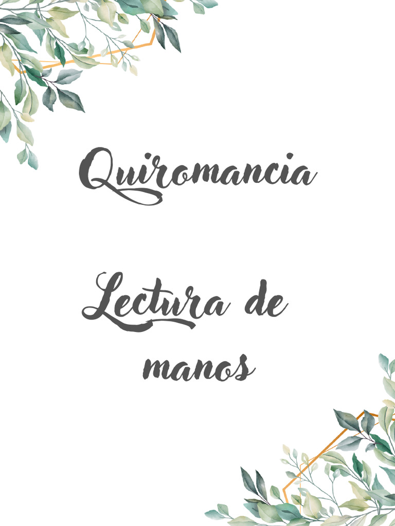 3 - Quiromancia Lectura de Manos | Descargar gratis PDF | Mano | Clavo ...