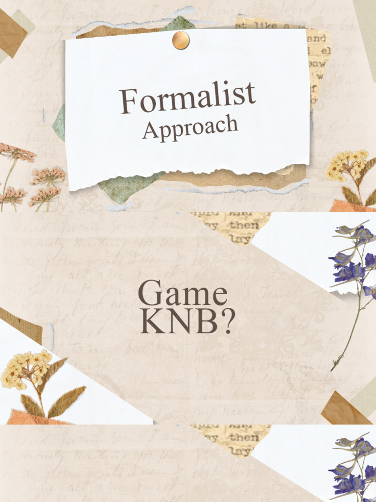 Formalist Approach | PDF