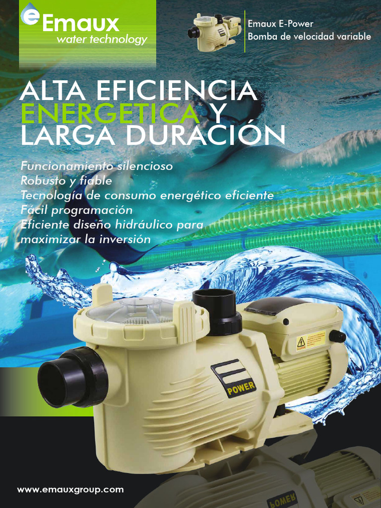 Catalogo Bomba Inteligente Emaux | PDF | Motores | Uso eficiente de energía