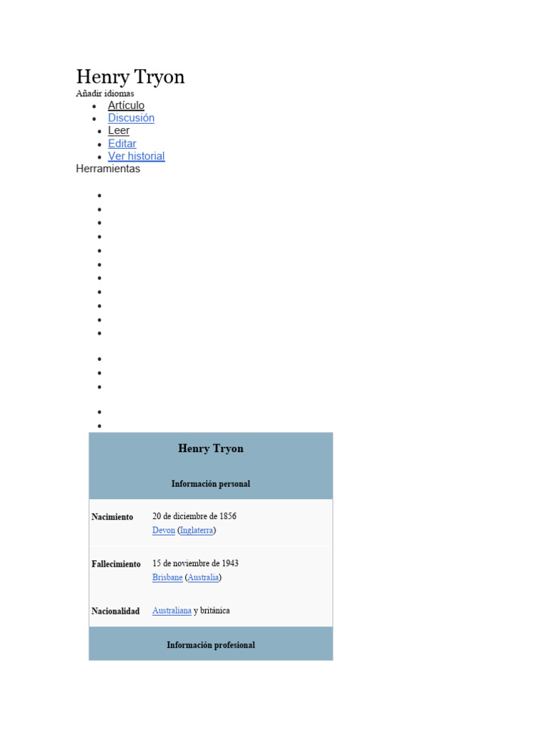 Henry Tryon: Botánico y Entomólogo | PDF