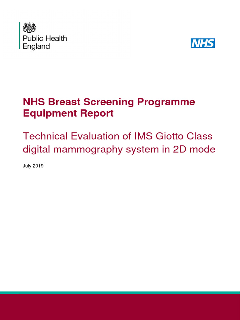 IMS GiottoClass TechnicalEvaluation 2D 2019 | PDF | Screening (Medicine ...