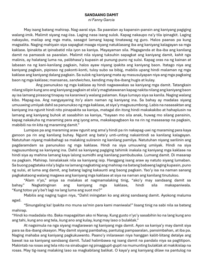 Sandaang Damit | PDF