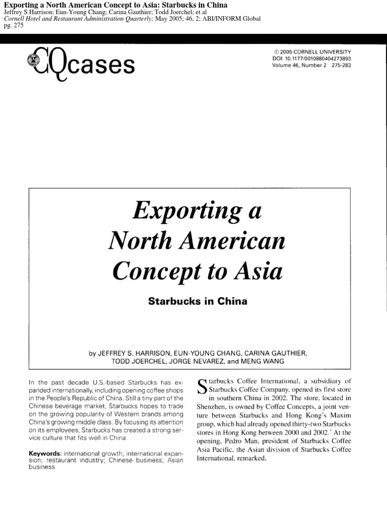 Starbucks in CN | PDF | Social Science | Wellness