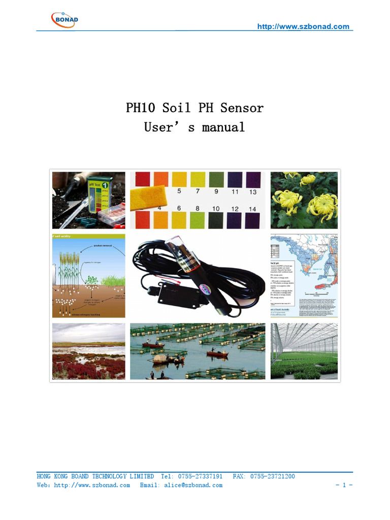 PH10 Soil pH Sensor User Manual | PDF | Integer (Computer Science) | Ph