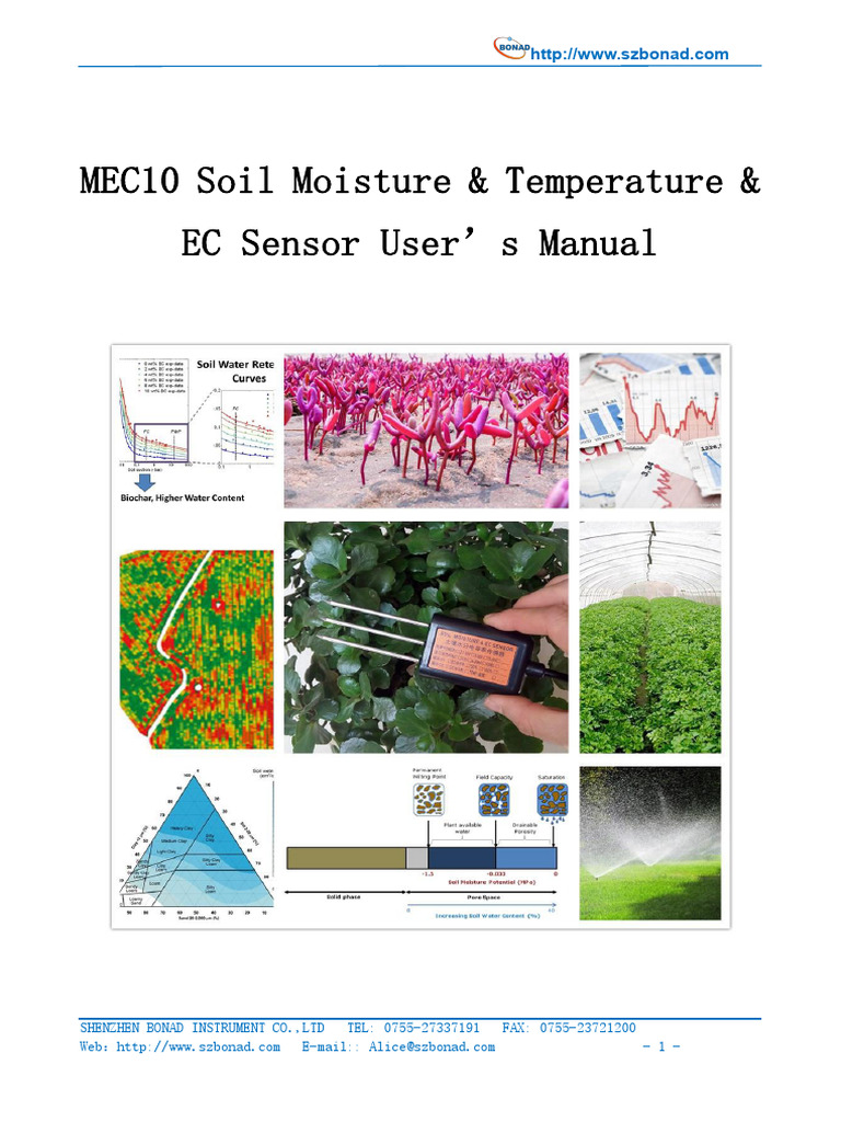 MEC10 Soil Sensor User Manual | PDF | Soil | Photosynthesis