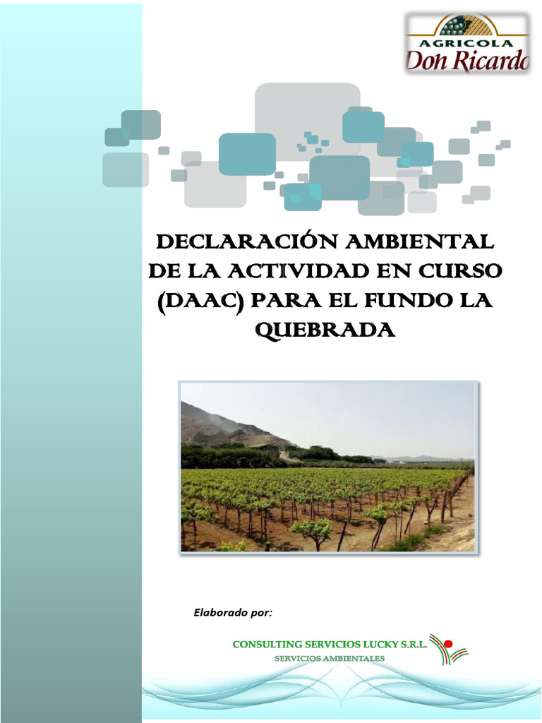 Daac Fundo La Quebrada-06 09 18 | PDF | Entorno natural | Naturaleza