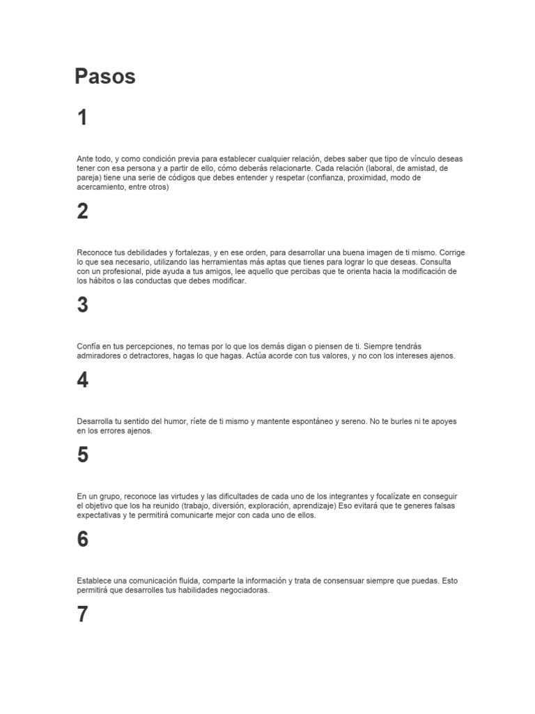 Pasos | PDF | Sociedad