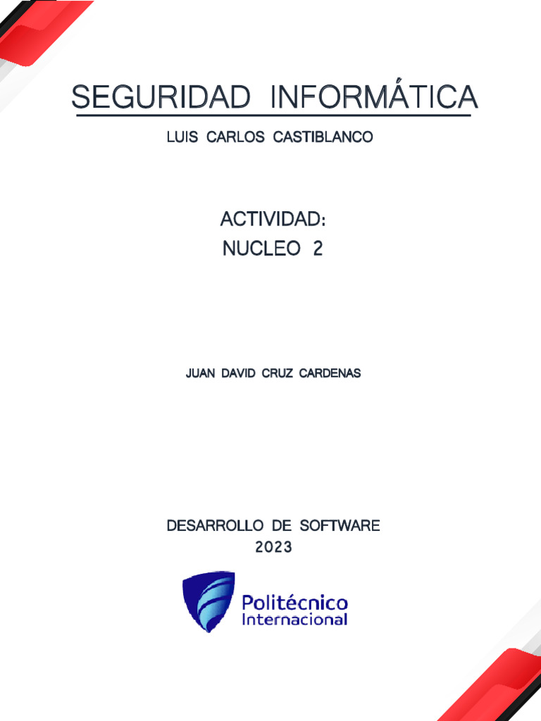 Actividad Nucleo 2 | PDF | Seguridad y salud ocupacional