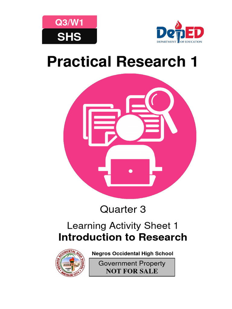 LAS PR1 Q3 Week 1 | PDF | Methodology | Qualitative Research