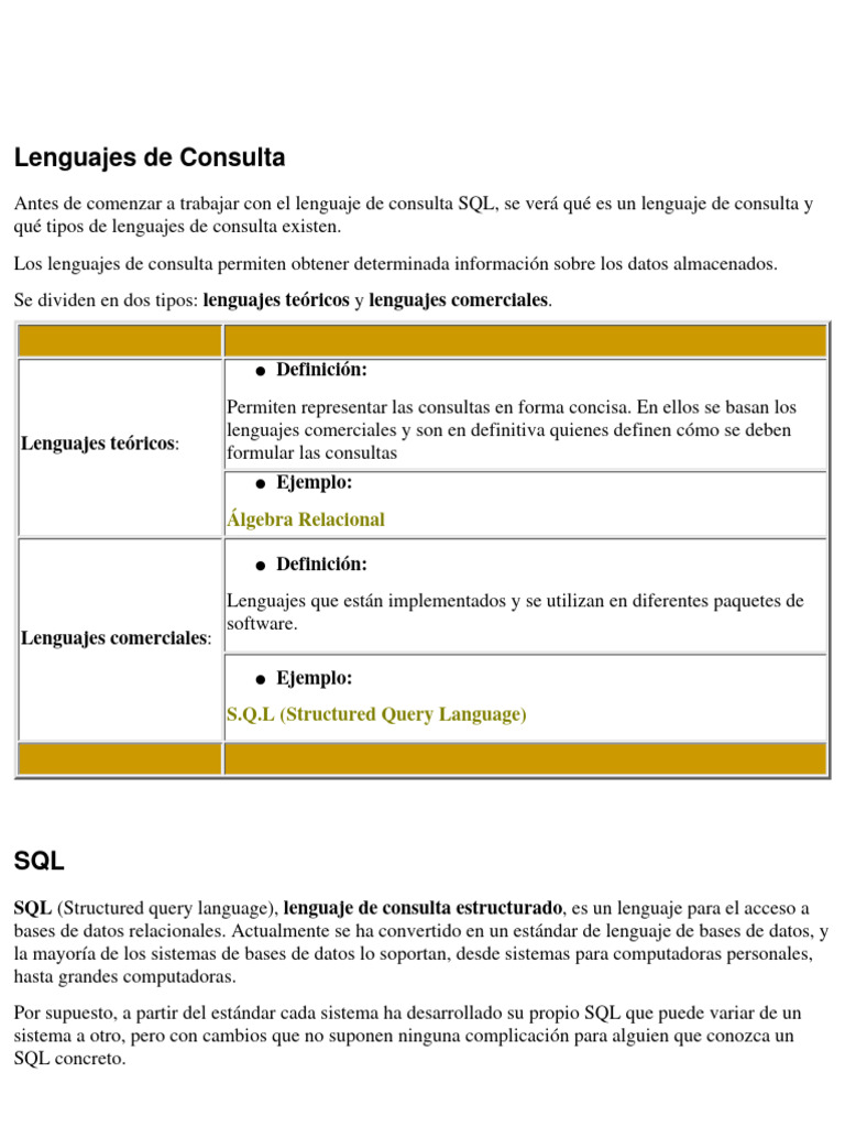 Consultas Basicas SQL | PDF | SQL | Bases de datos