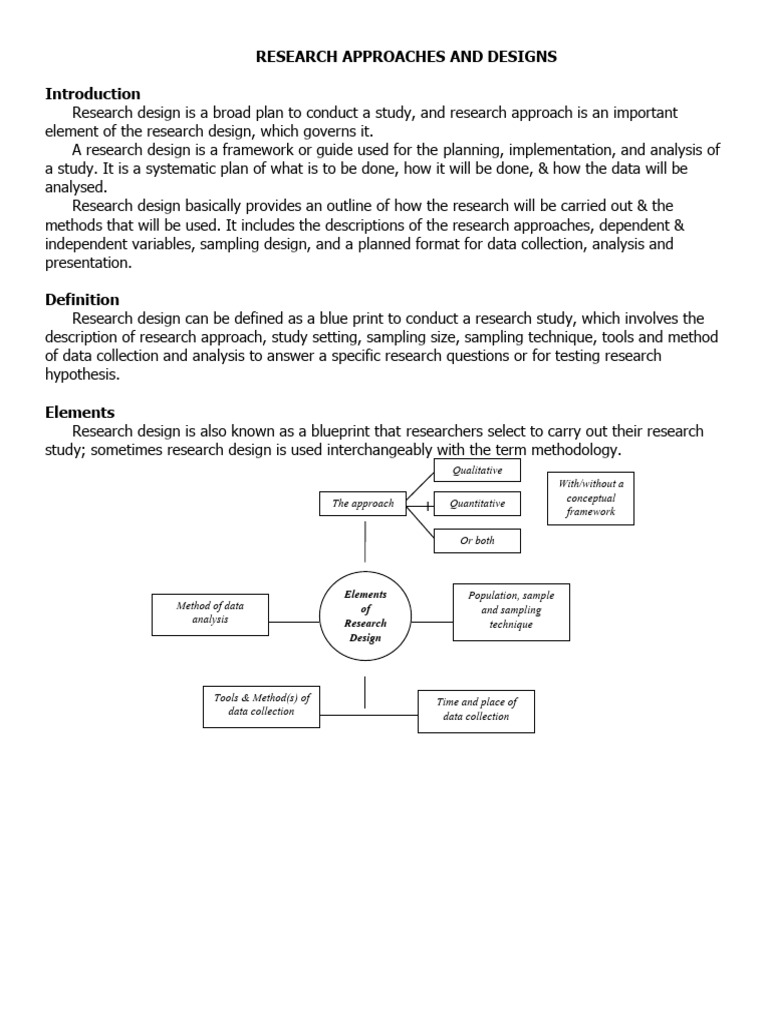 Research Approaches and Designs | PDF | Methodology | Research Methods