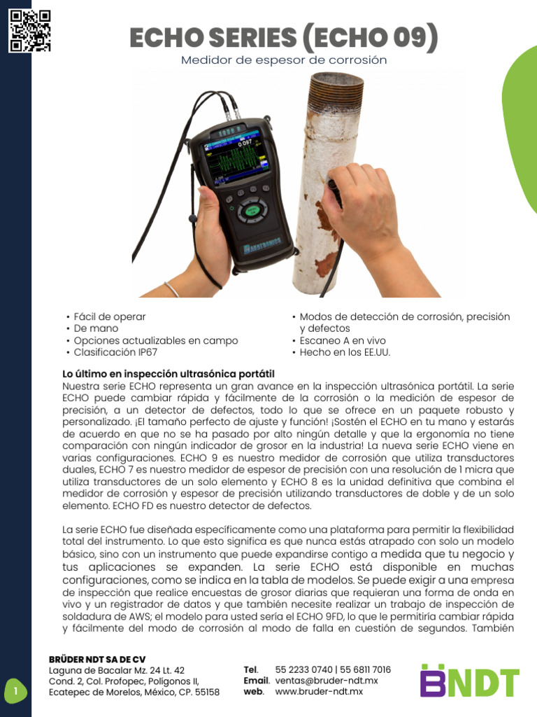 ECHO 09 - BruderNDT - ES | PDF | Ultrasonido | Informática