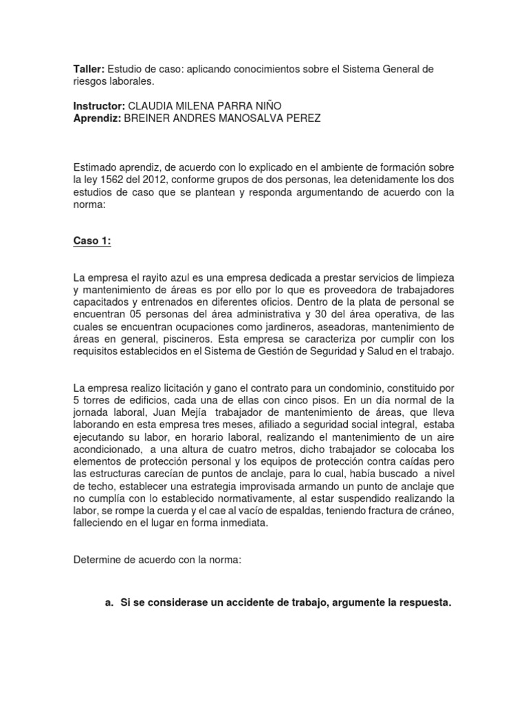 Taller Estudio de Casos | PDF | Business