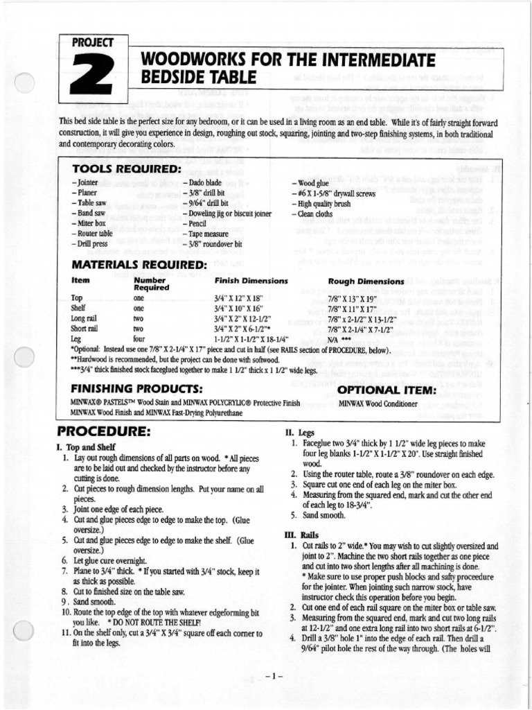 Bedside Table | PDF