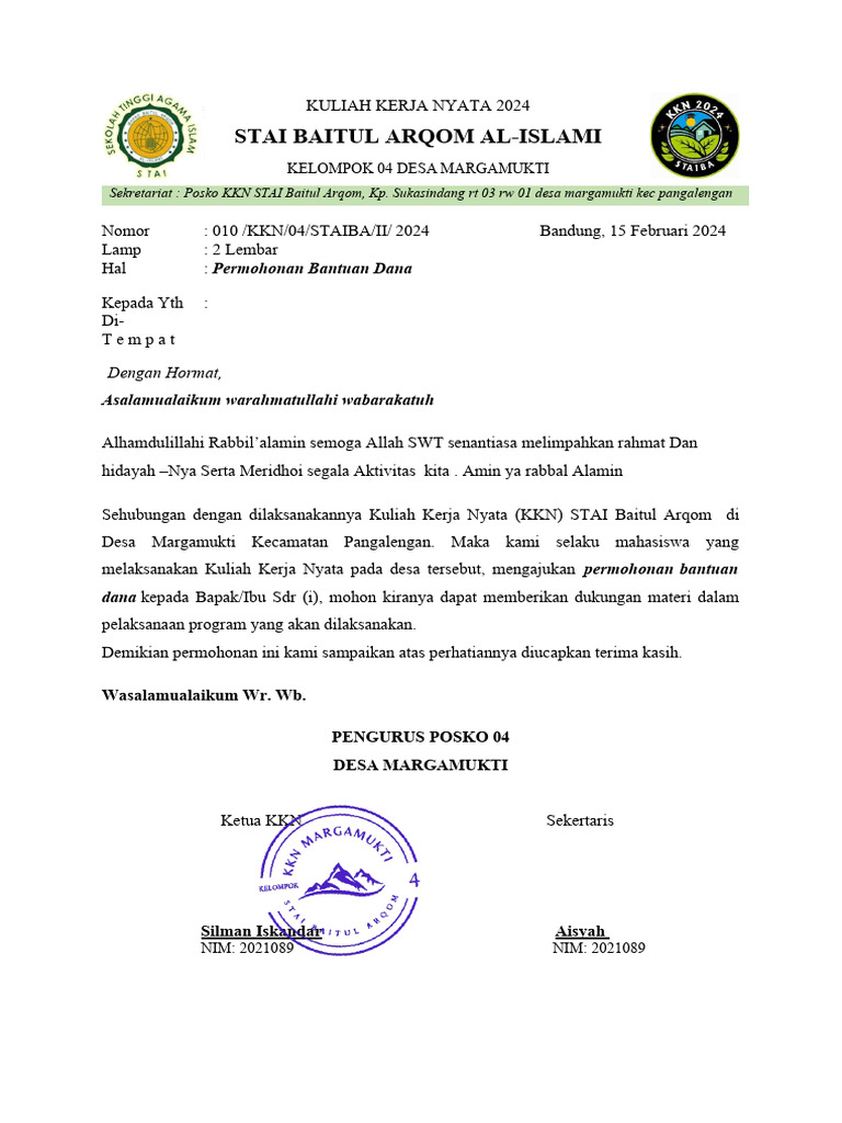 Proposal KKN 2024 | PDF